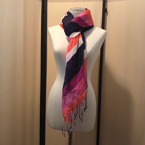 Talbots | Accessories | Talbots Multicolor Linen Scarf New | Poshmark